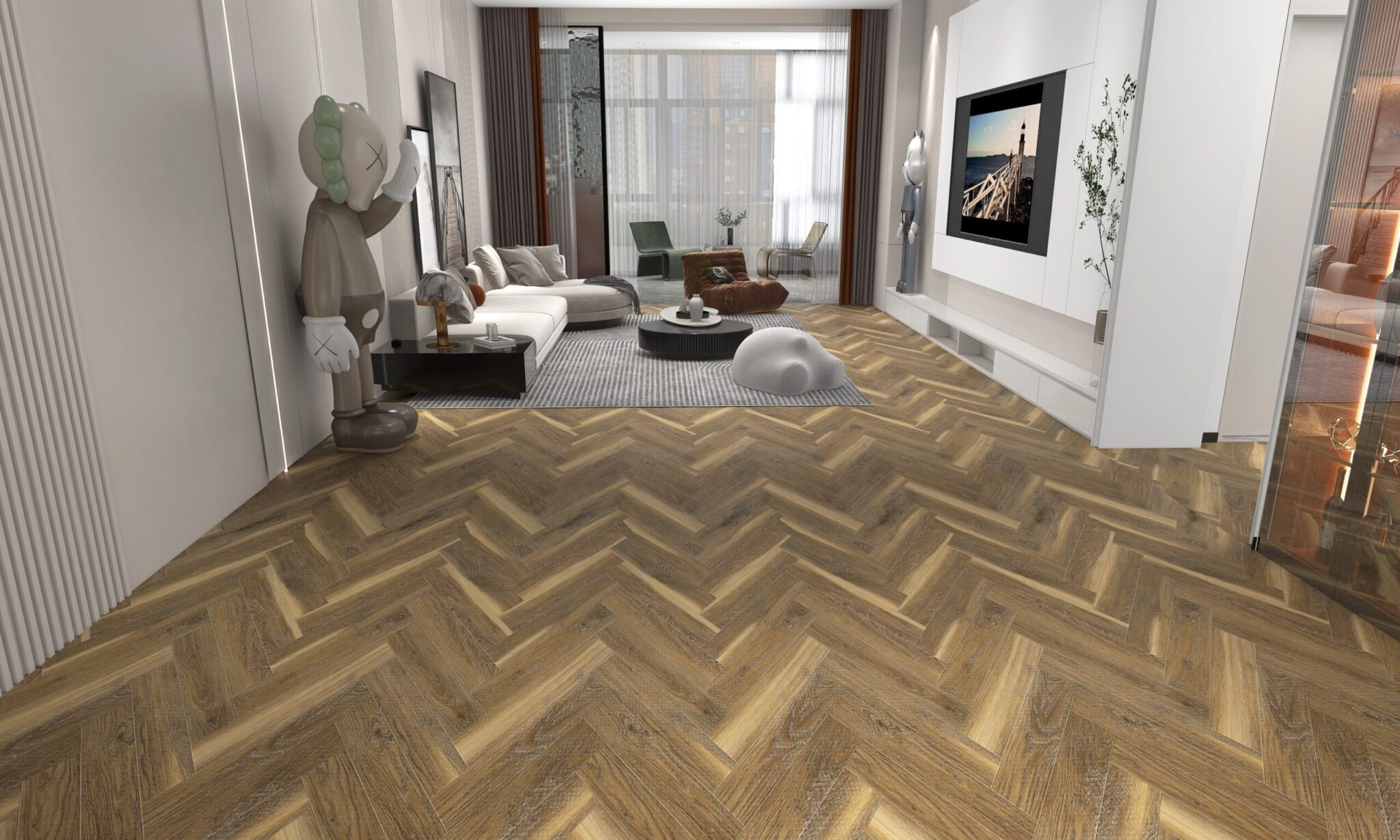 Denver Oak Herringbone 12mm Laminate Flooring 600mm x 100 mm | Artisan Flooring