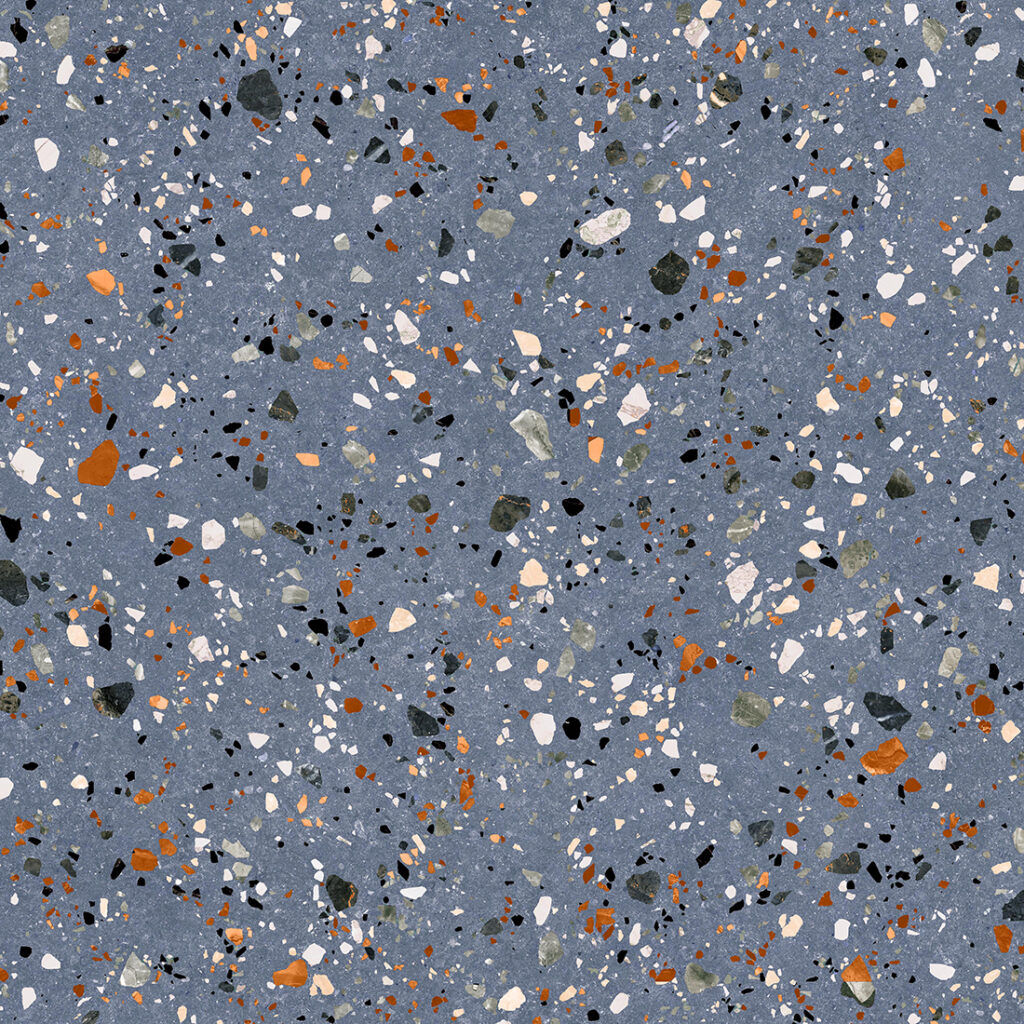 Gobi 60 x 60 Blue Matt 600mm x 600mm Porcelain Terrazzo Tiles | Artisan ...