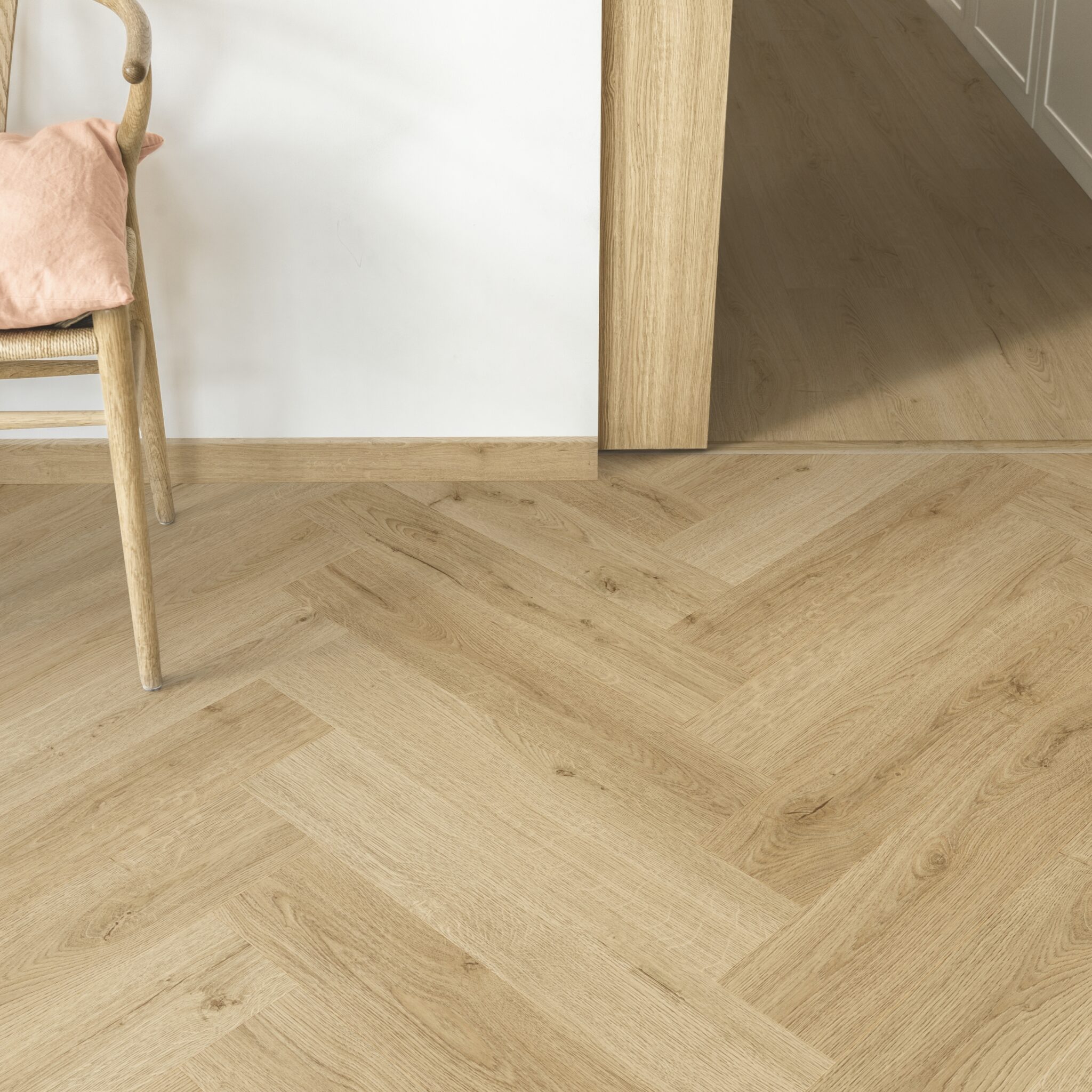 Quickstep Alpha Ciro Botanic Beige Oak LVT Herringbone - AVHBU40362 | Artisan Flooring